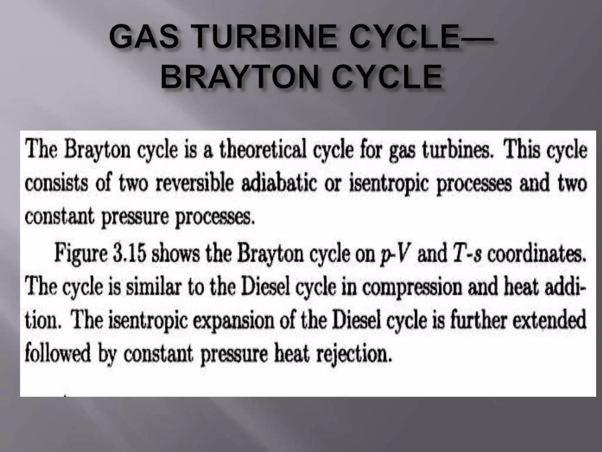 GAS POWER CYCLE & AIR STANDARD CYCLE | PPTX
