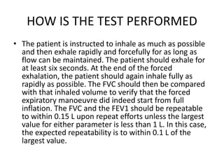 spirometry functional lung test | PPTX