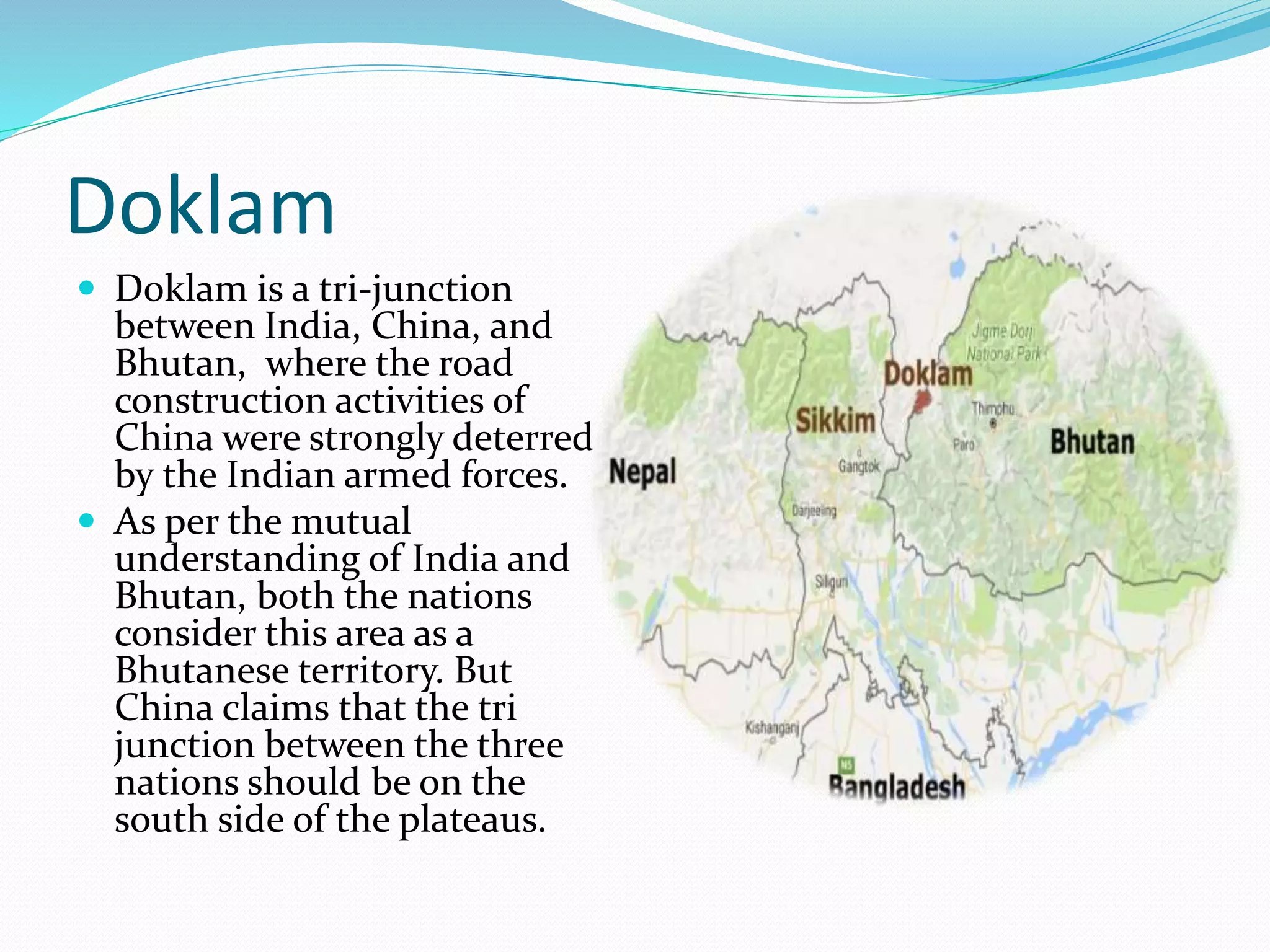 Doklam stand off | PPTX