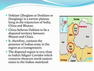 Doklam stand off | PPTX