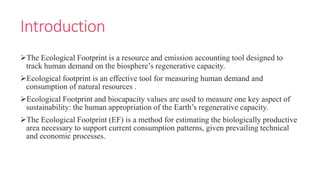 Ecological Foot Prints and Human Development Tool to Assess the ...