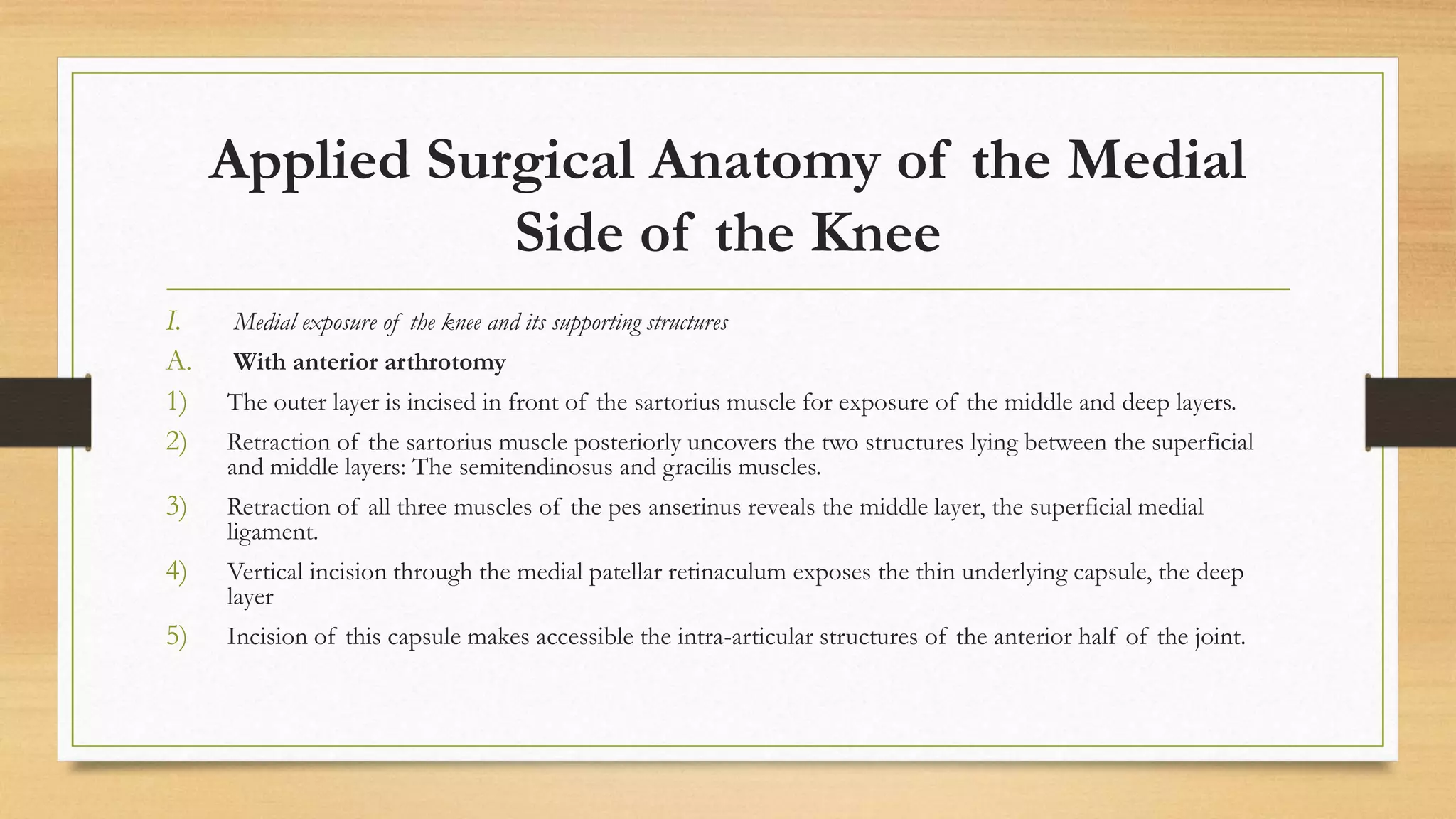 SURGICAL APPROACHES TO KNEE JOINT | PPTX
