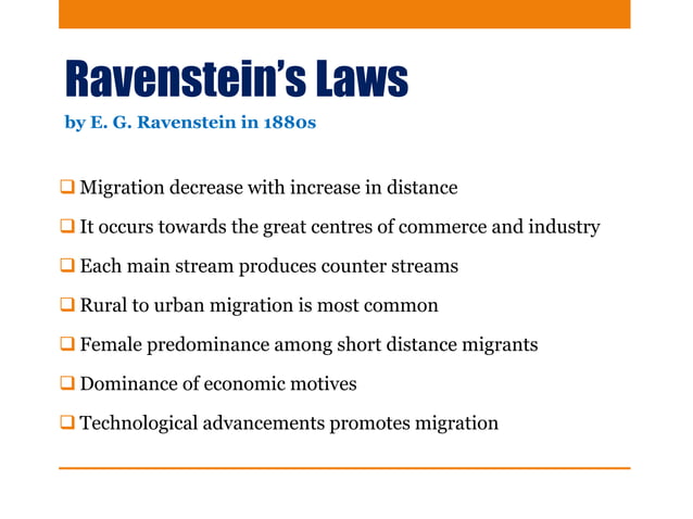 Theories of Migration | PPTX | Geography | Science