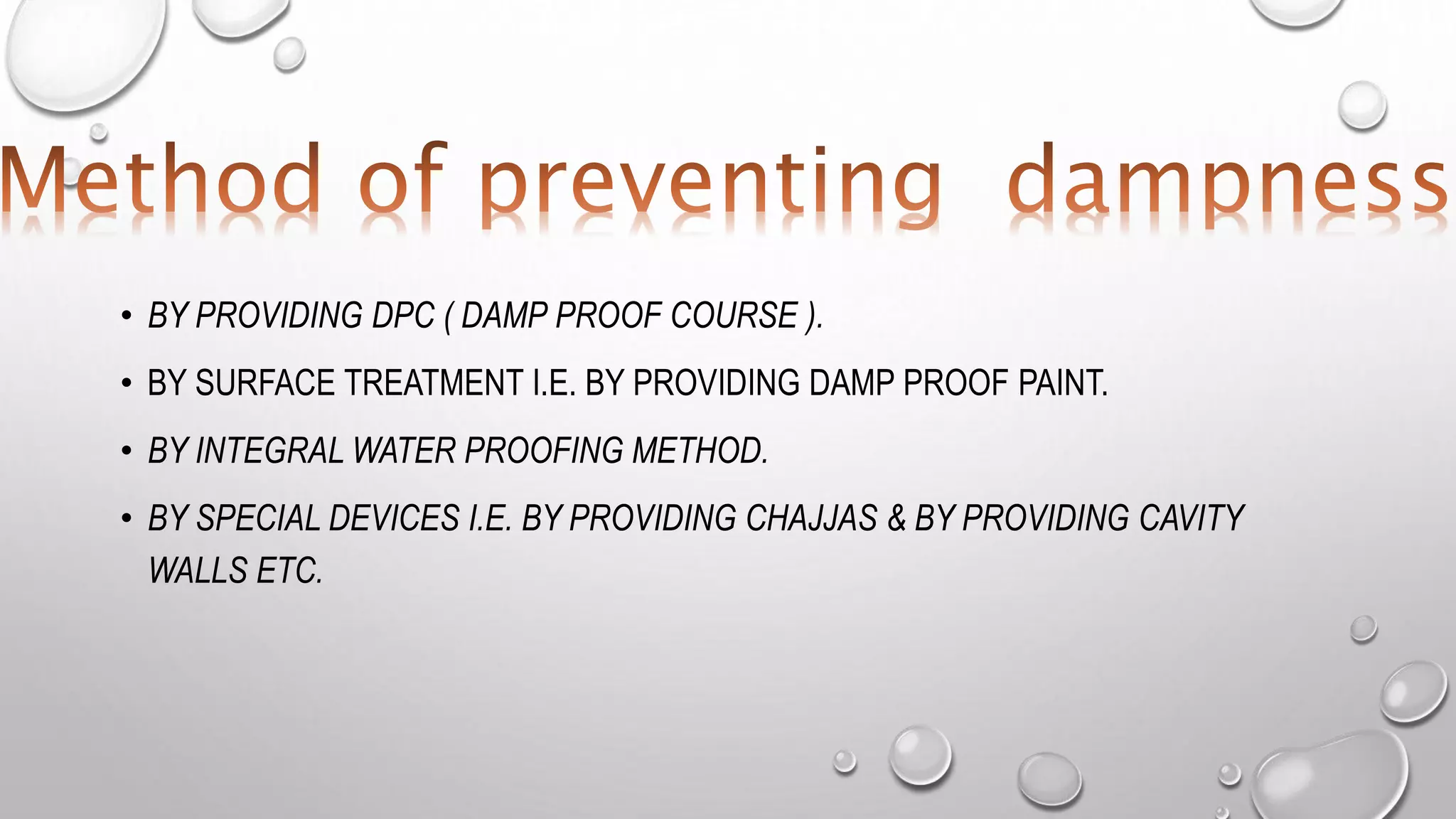 DAMPNESS IN BUILDINGS | PPTX