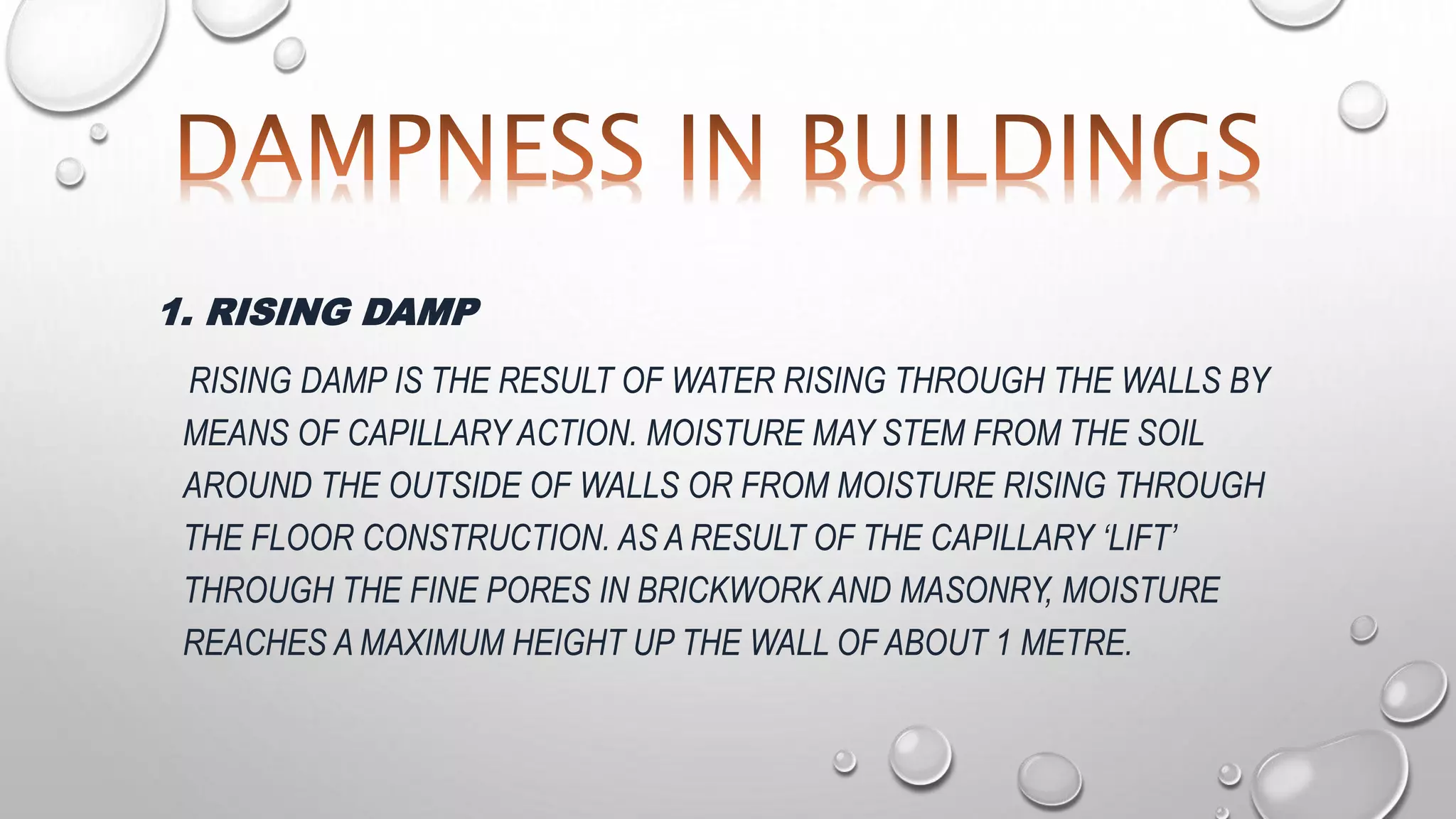 DAMPNESS IN BUILDINGS | PPTX