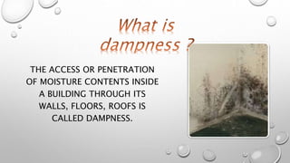 DAMPNESS IN BUILDINGS | PPTX