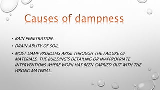 DAMPNESS IN BUILDINGS | PPTX