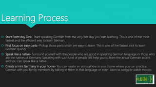 Tips to learn German | PPTX