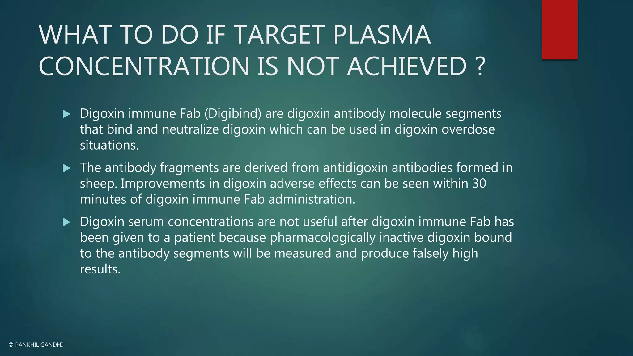 DIGOXIN: Therapeutic Drug Monitoring | PPTX