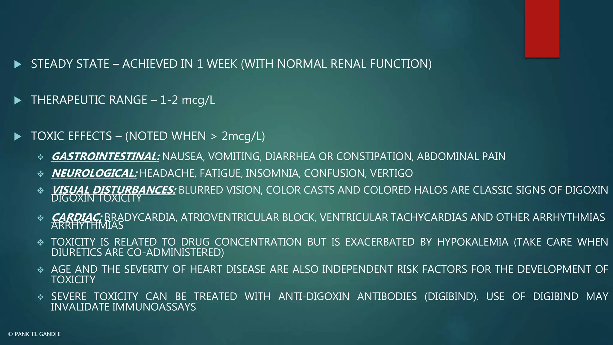 DIGOXIN: Therapeutic Drug Monitoring | PPTX