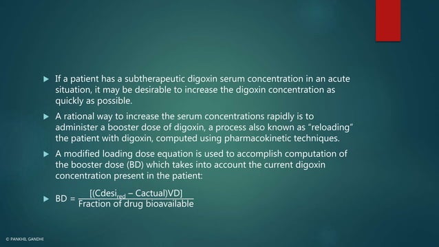 DIGOXIN: Therapeutic Drug Monitoring | PPTX