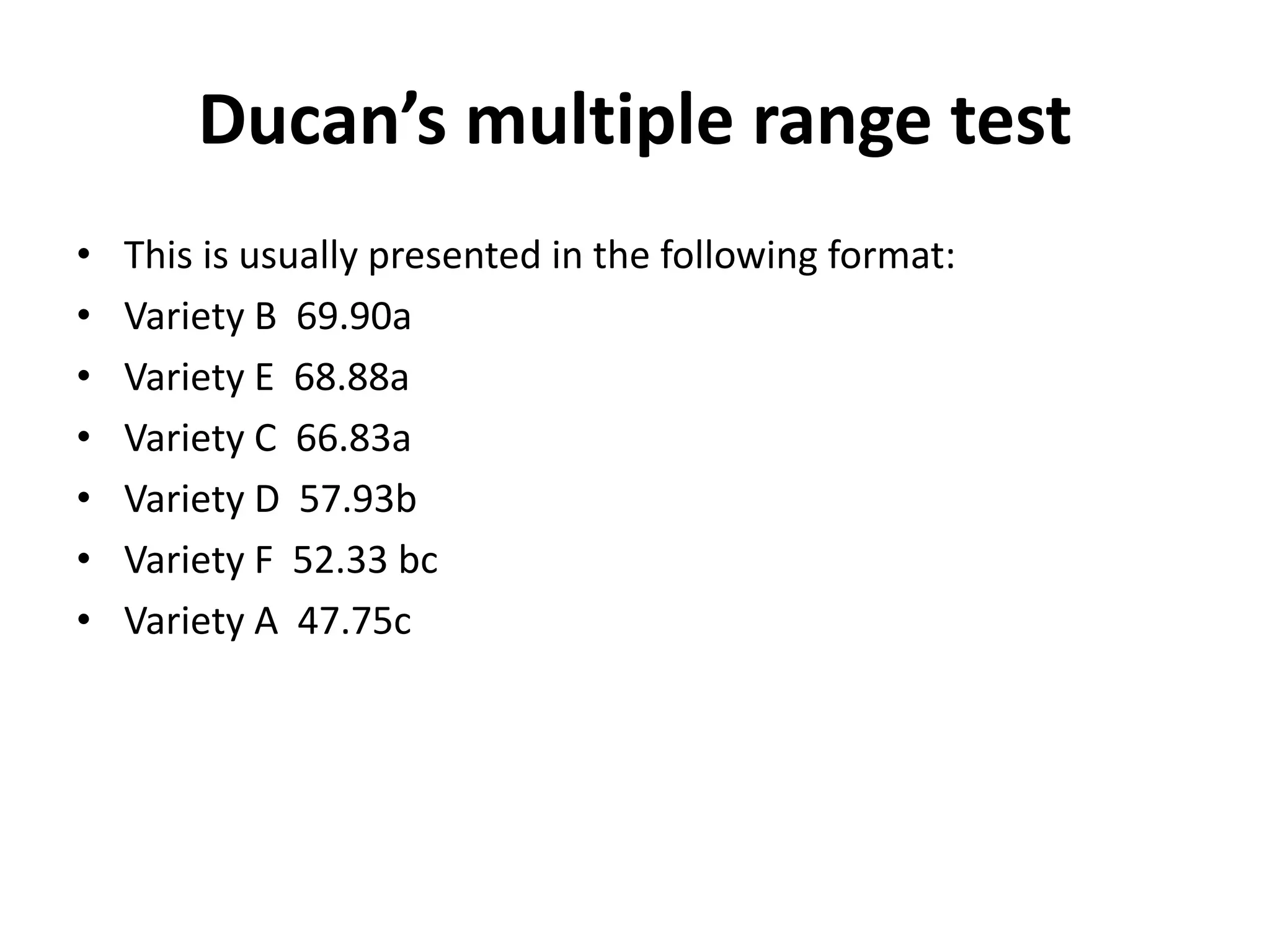 Ducan’s multiple range test - - Dr. Manu Melwin Joy - School of ...