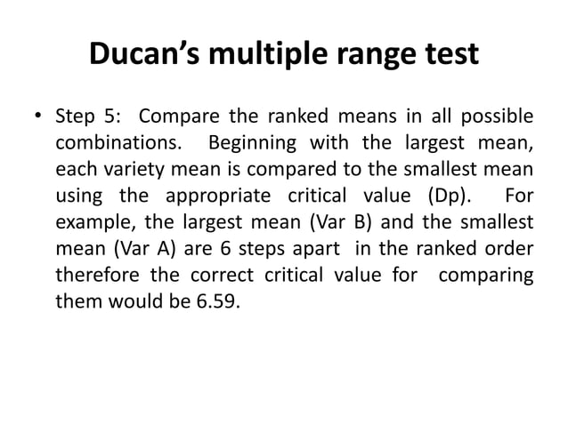 Ducan’s multiple range test - - Dr. Manu Melwin Joy - School of ...
