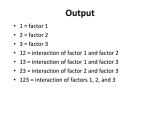 Yates’ algorithm for 2n factorial experiment - Dr. Manu Melwin Joy ...