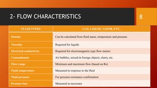 selection criteria for flow meters | PPTX