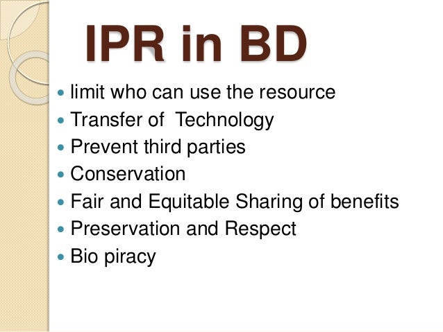 The Role Of Ipr In The Protection Of Biodiversity