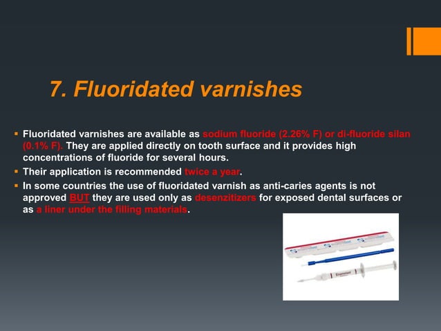 Recent materials and techniques of fluoride application for caries ...