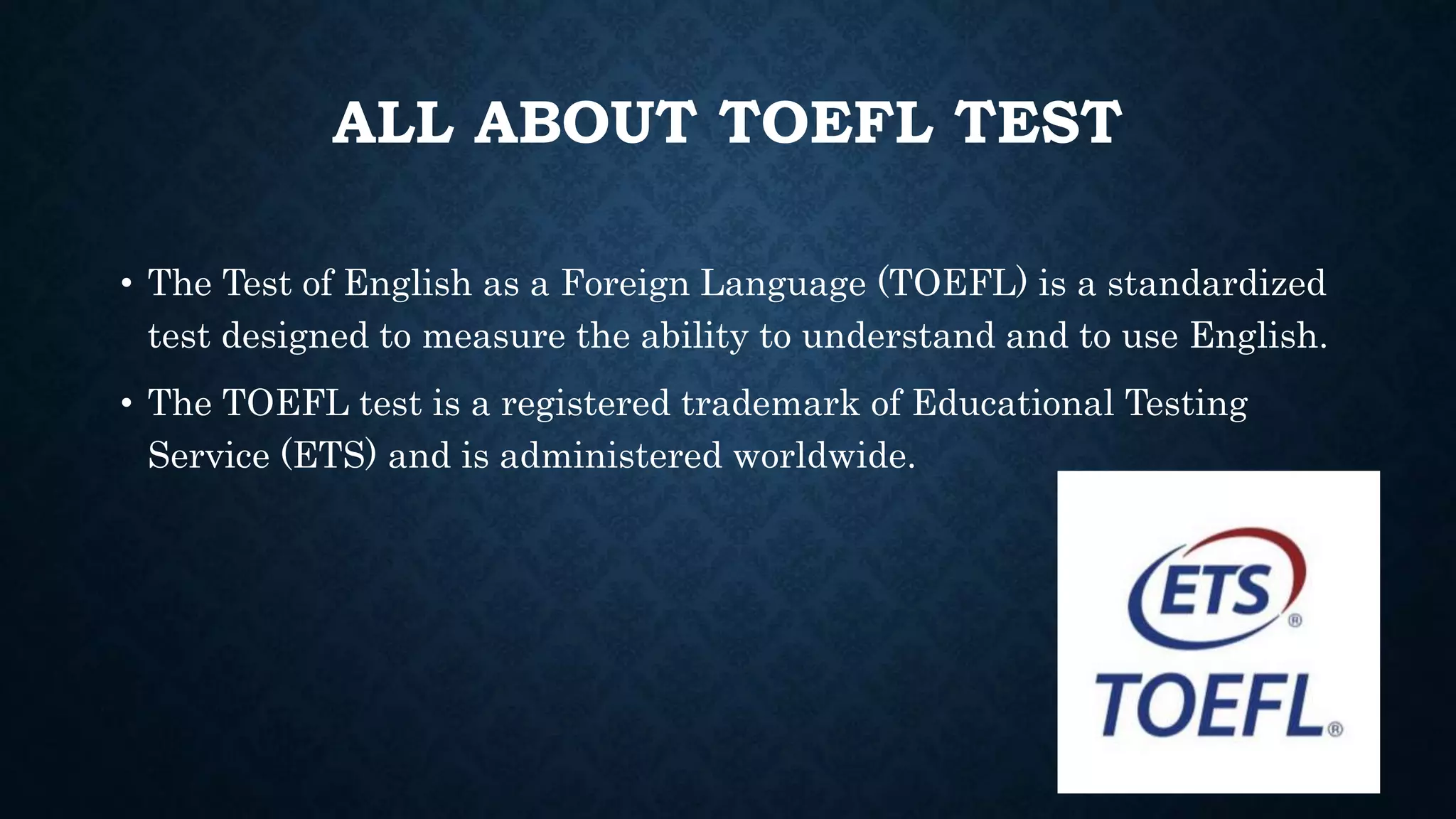 All about TOEFL | PPT