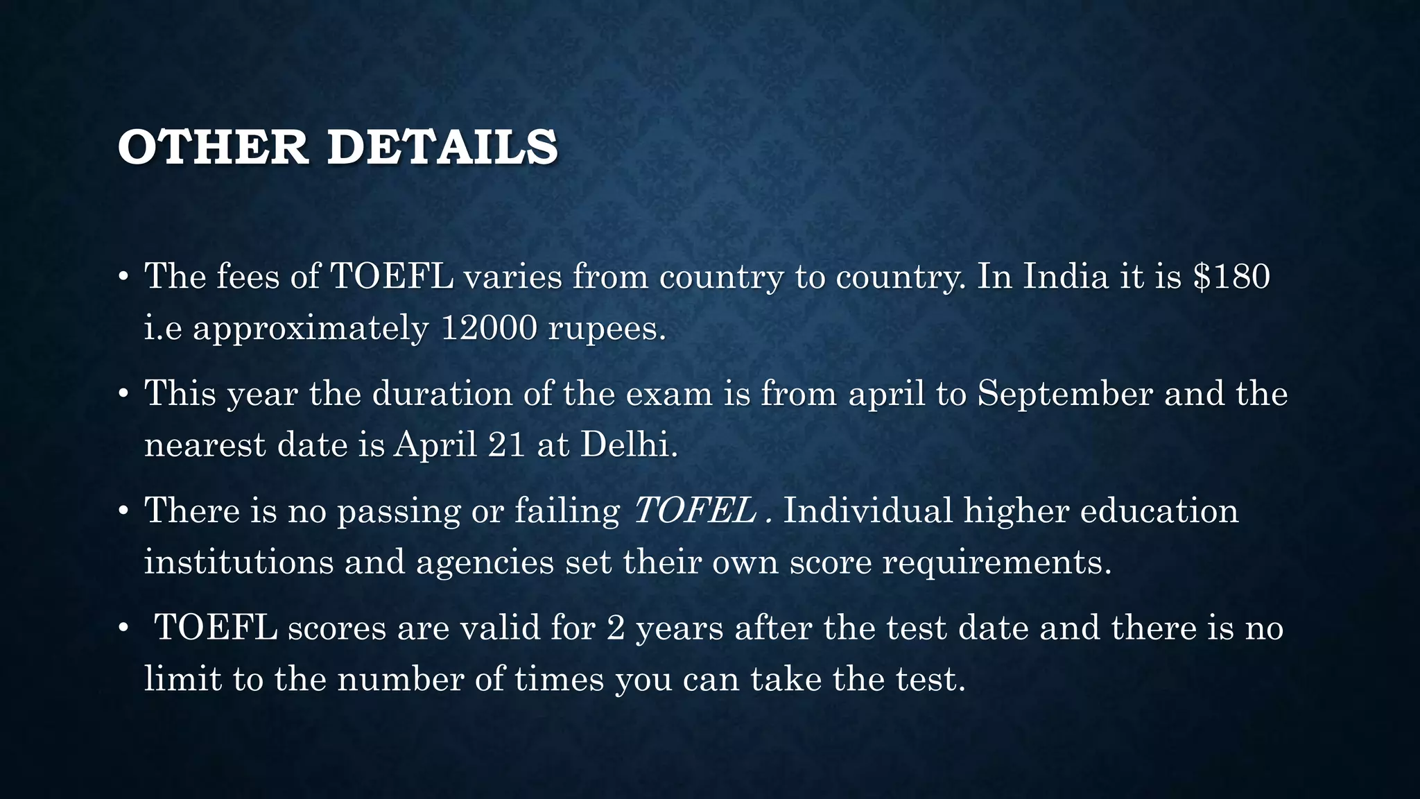 All about TOEFL | PPT