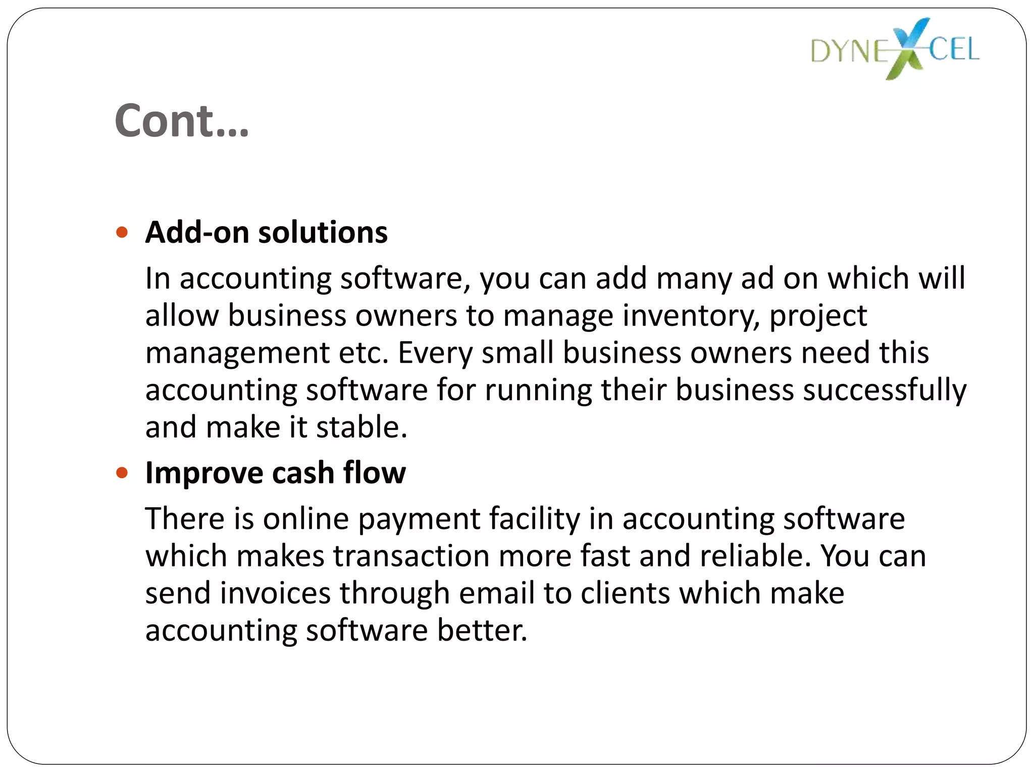 WHY SMALL BUSINESS NEED ACCOUNTING SOFTWARE? | PPT