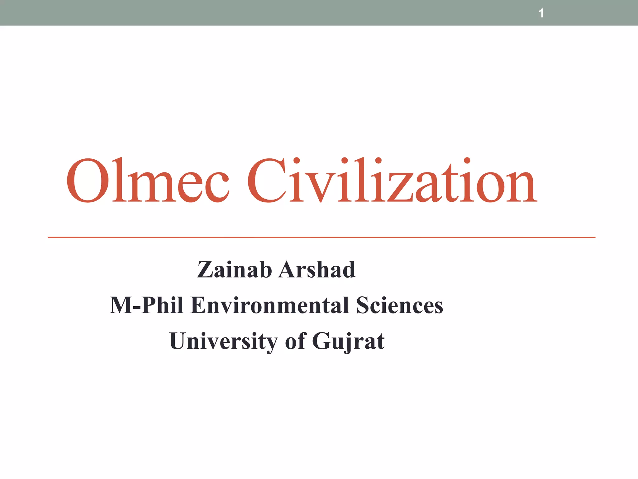 Olmec Civilization | PPTX