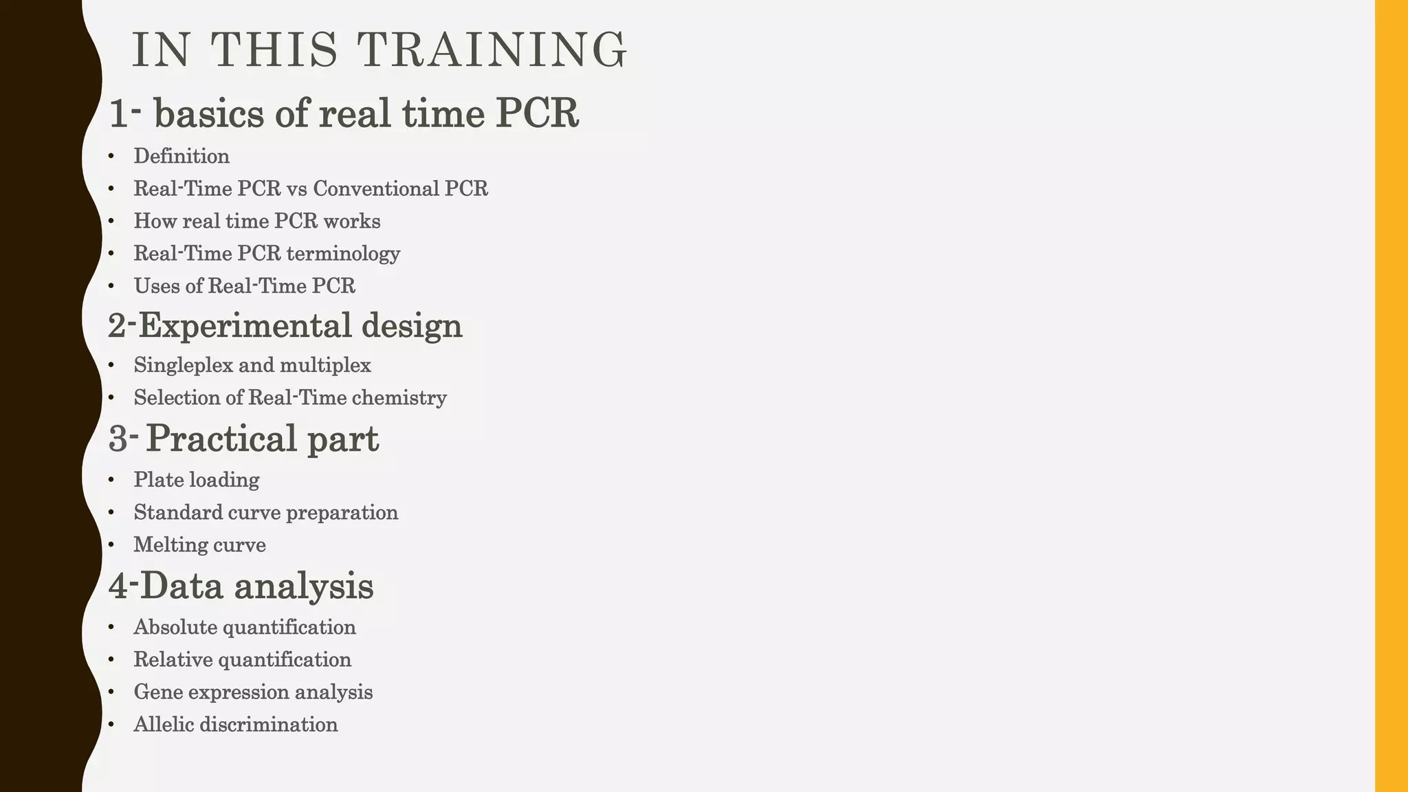 Real time PCR practical training | PPTX