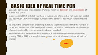 Real time PCR practical training | PPTX