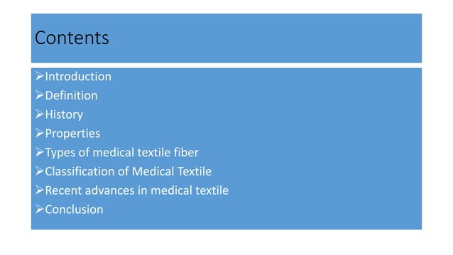Medical Textile | PPTX