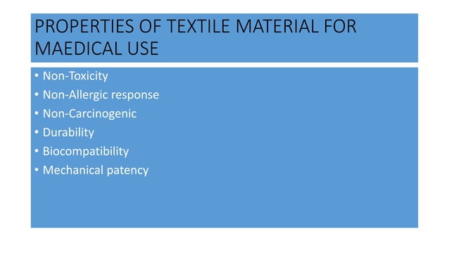 Medical Textile | PPT