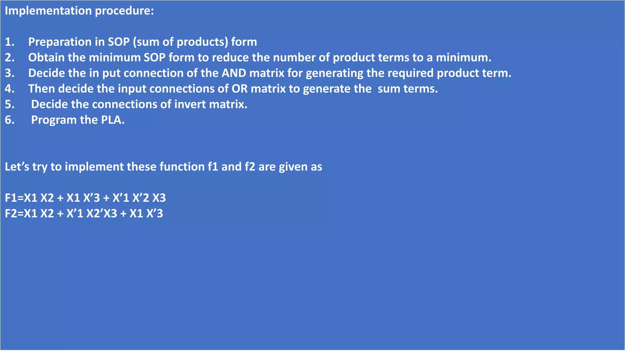 Programmable Logic Array Pptx