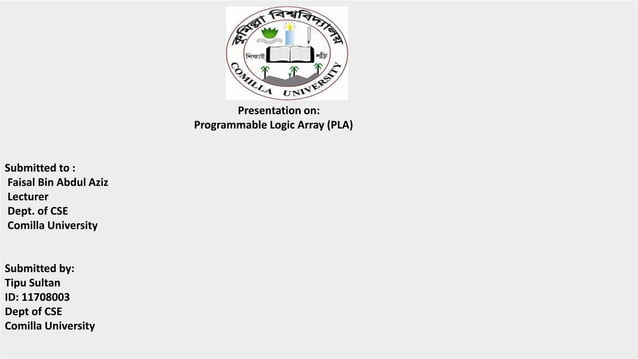 Programmable Logic Array | PPTX