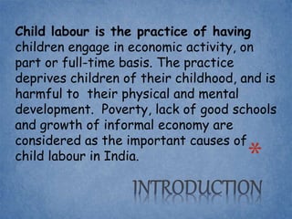 ppt on child labour | PPTX