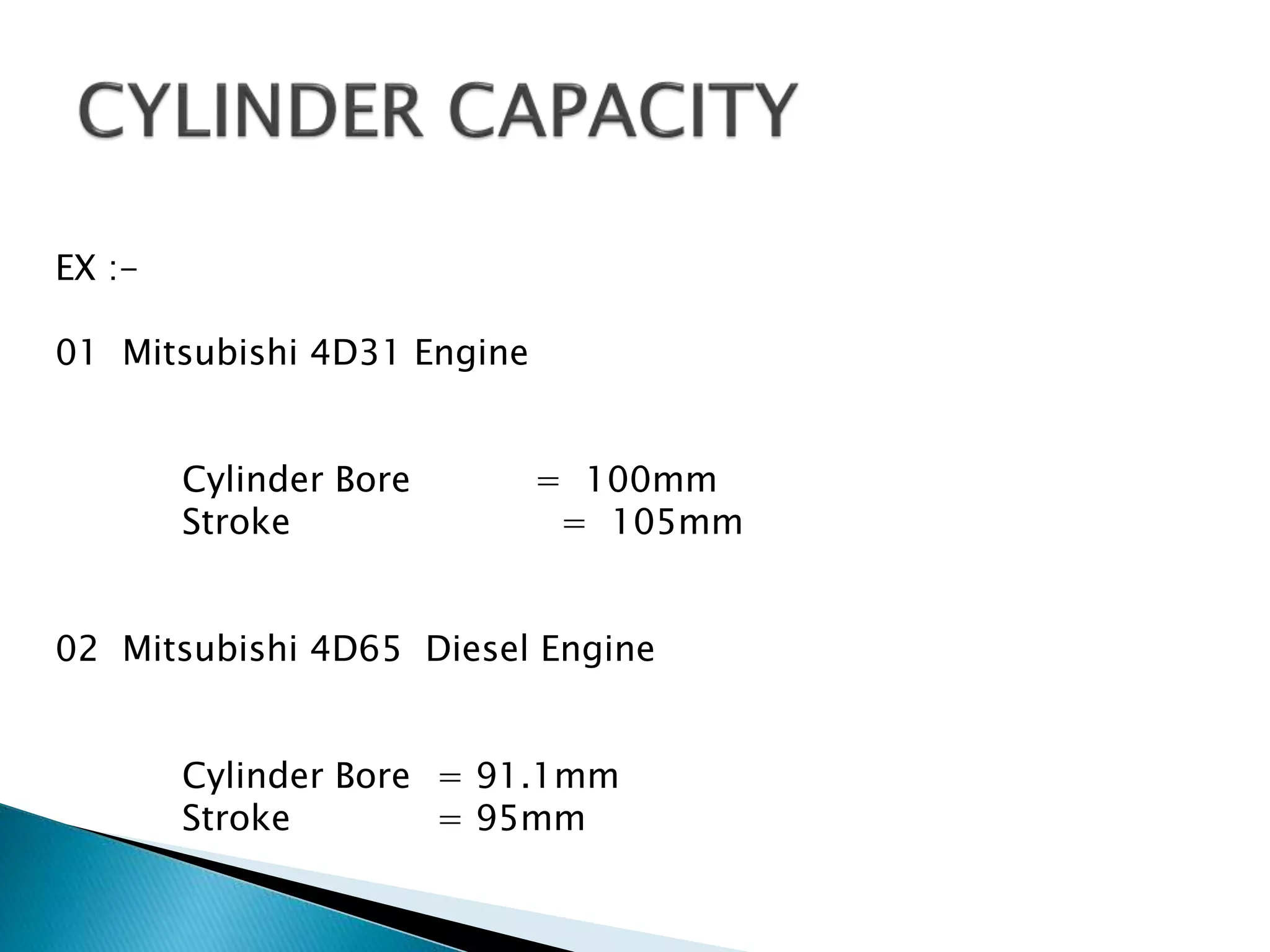 Engine capacity & Compression ratio -Lesson 02 | PPT