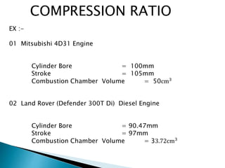 Engine capacity & Compression ratio -Lesson 02 | PPT