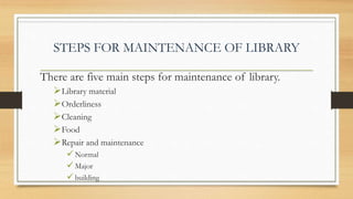 library maintenance | PPTX