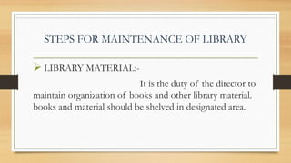 library maintenance | PPTX