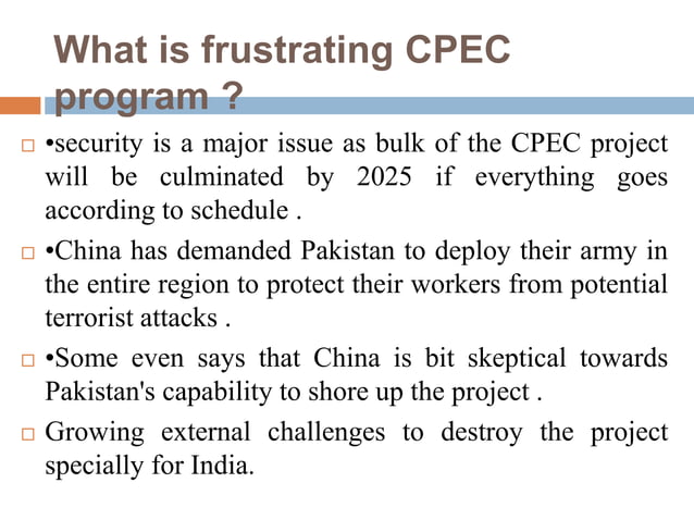China Pakistan Economic corridor (CPEC) | PPTX