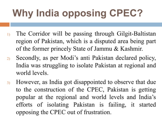 China Pakistan Economic corridor (CPEC) | PPTX