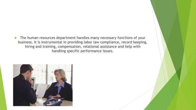 The Responsibility Of Human Resources Department | PPT