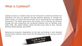 Cashless Transaction in India | PPTX