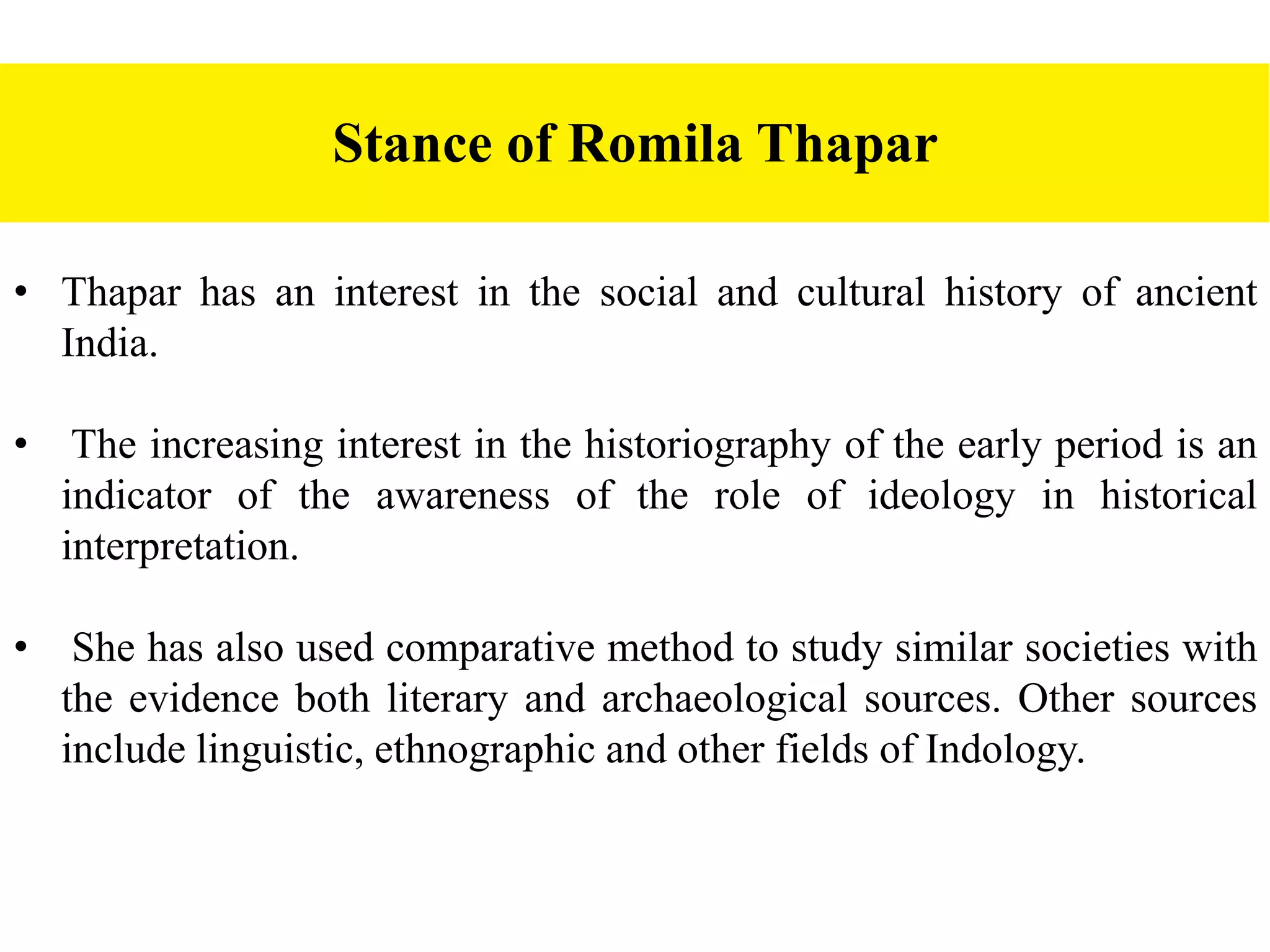 Romila Thapar :An Historian | PPTX