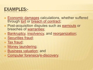 FORENSIC ACCOUNTING | PPTX | Business Accounting & Finance | Business