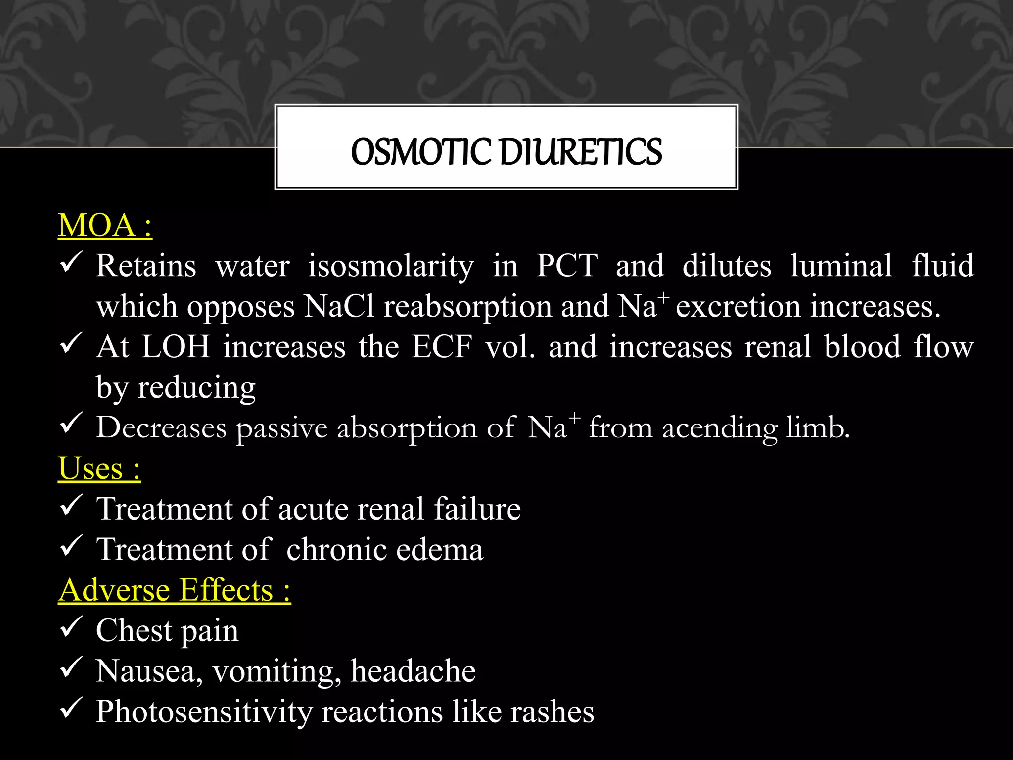 New microsoft power point presentation on Diuretics | PPTX | Chemistry ...