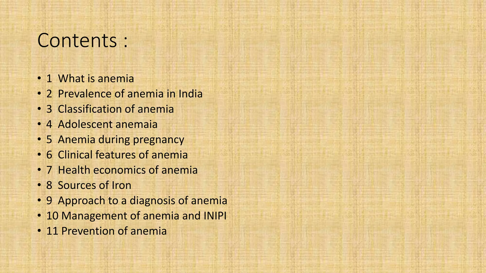 inicp Iron deficiency anemia for all | PPTX