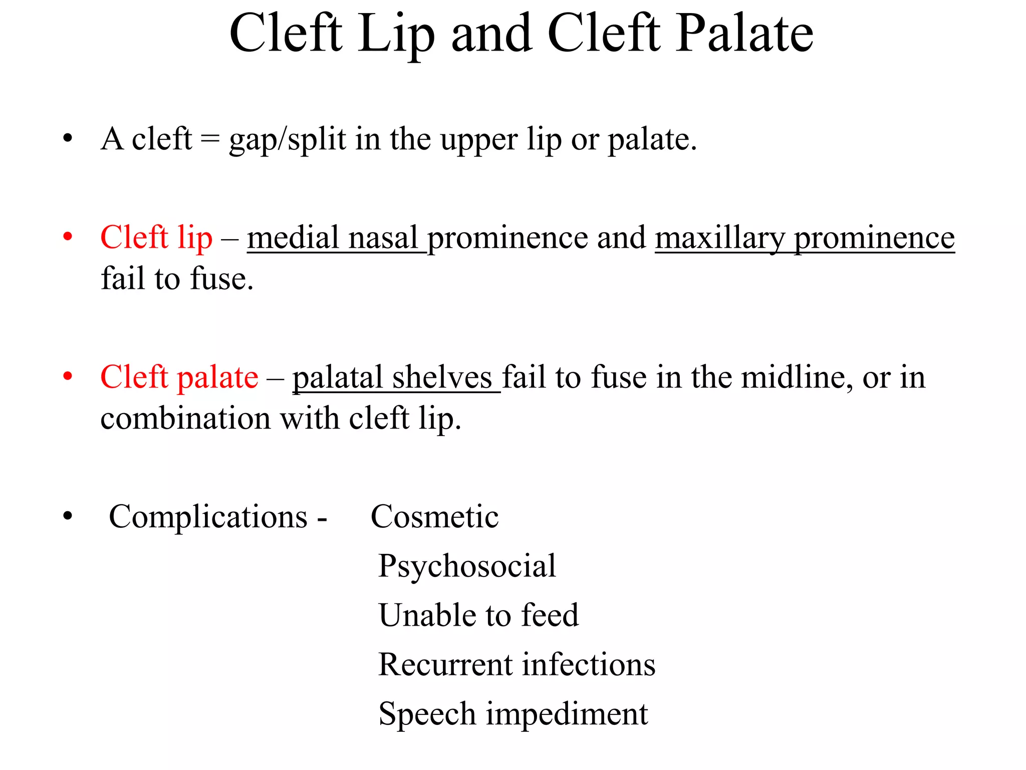 Development of Face and Palate including Anomalies of palate | PPTX