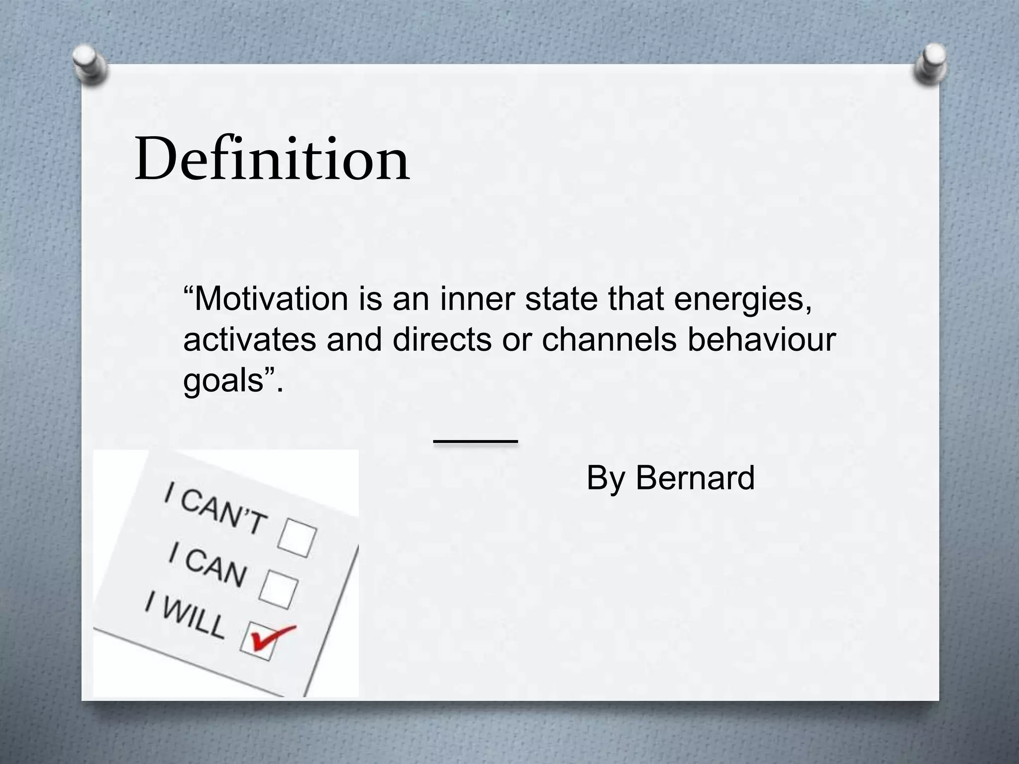power point presentation on Motivation | PPTX