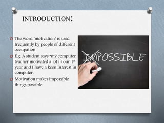 power point presentation on Motivation | PPTX