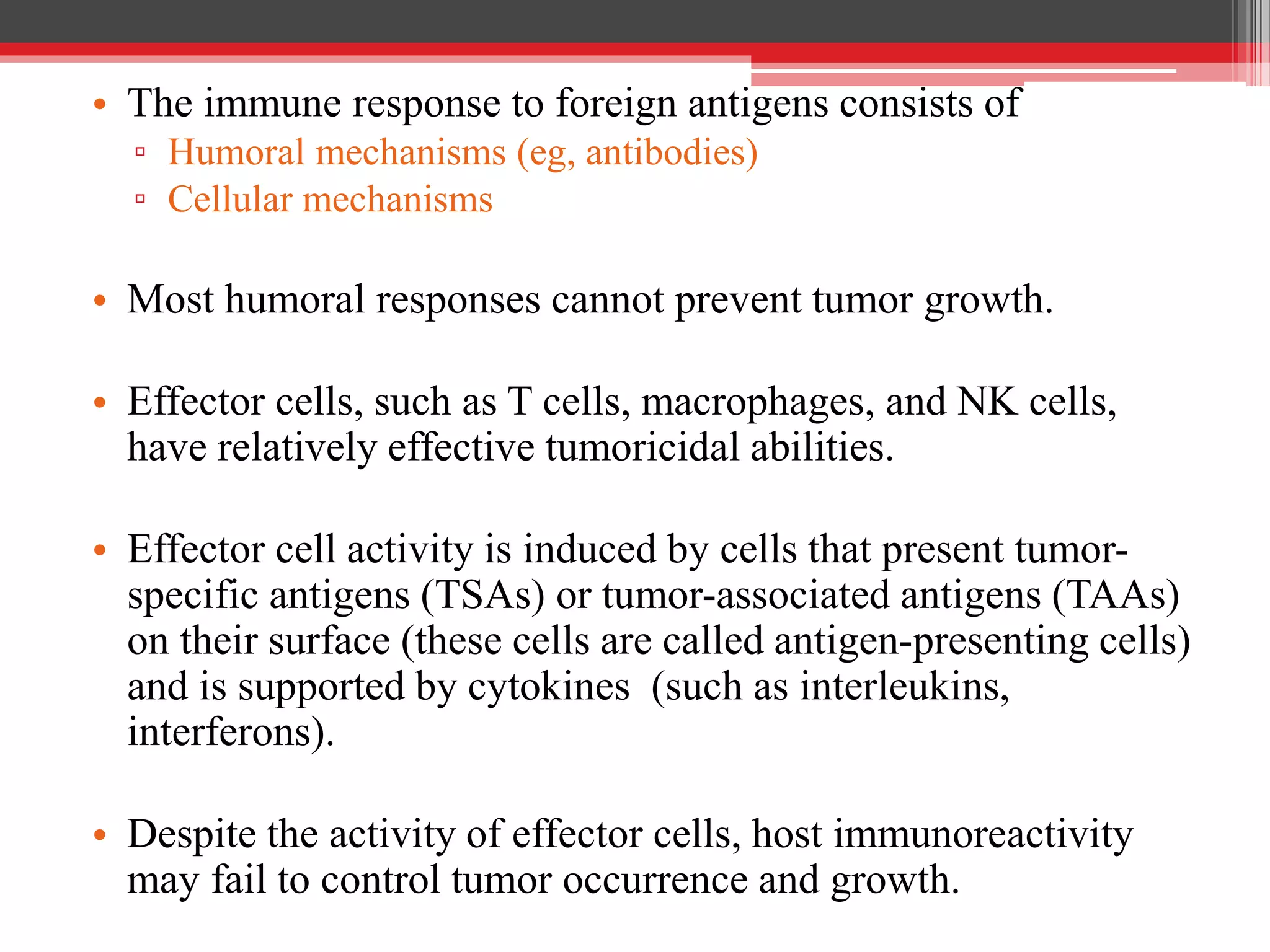 IMMUNE RESPONSE TO TUMORS | PPTX