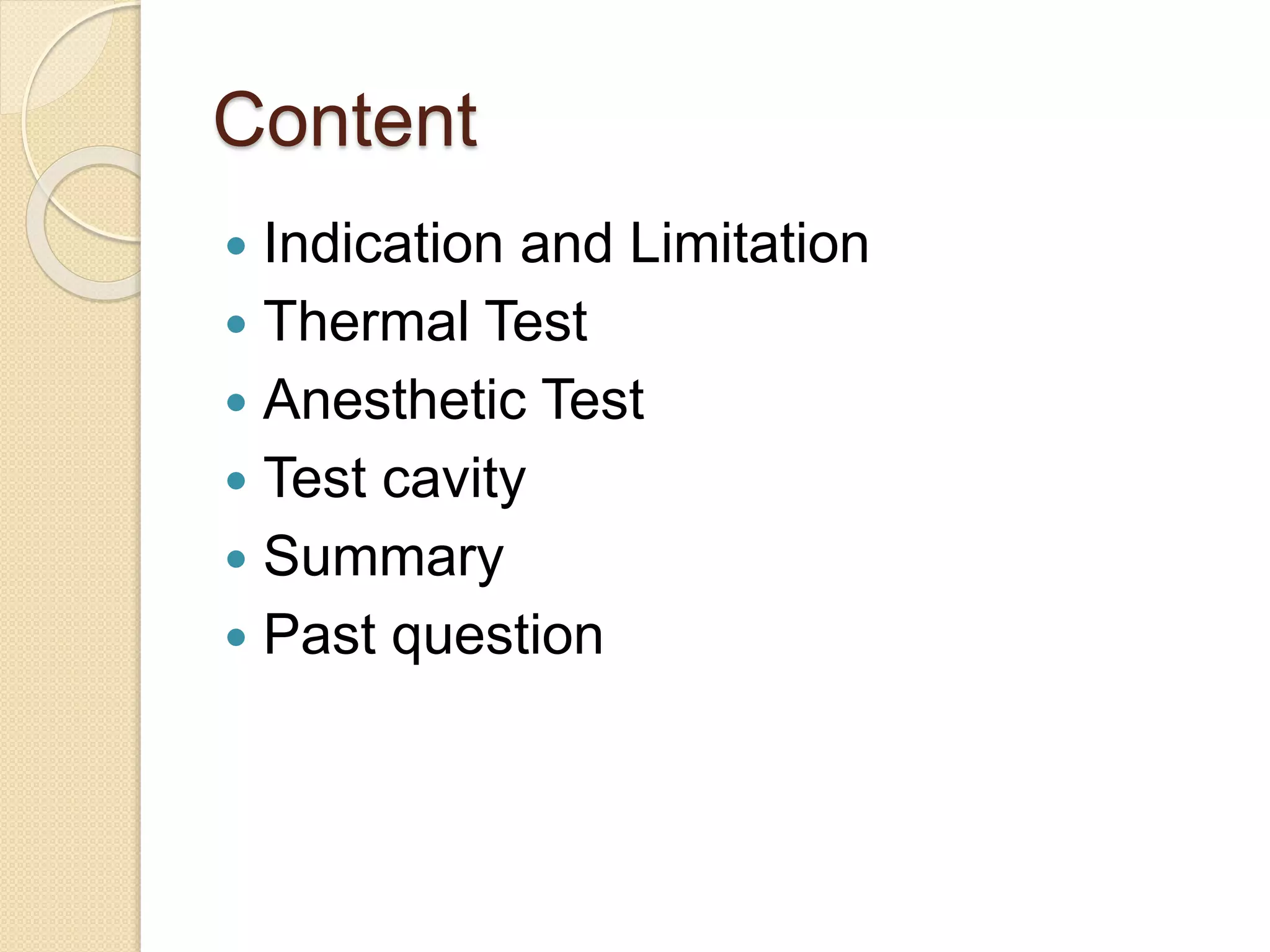 Assessment of pulp vitality | PPTX