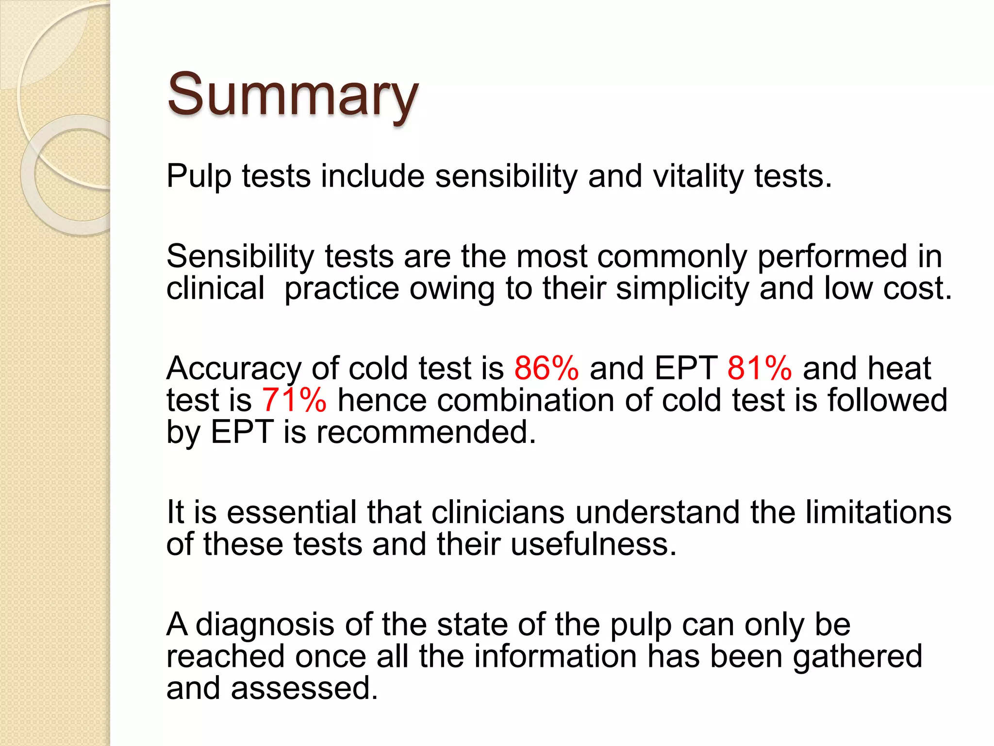 Assessment of pulp vitality | PPTX